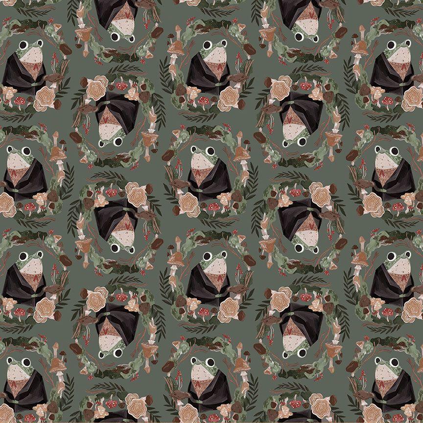 Dear Stella Goblin Core Frogs Cypress STELLA-DRR2542 Cypress – Friends ...